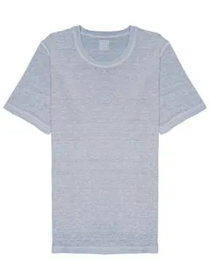 120% Lino Linen Crewneck T-shirt - Azure
