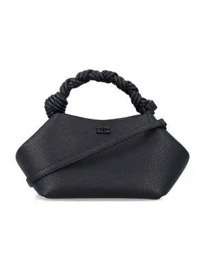 GANNI Small Braided Handle Handbag - Nero