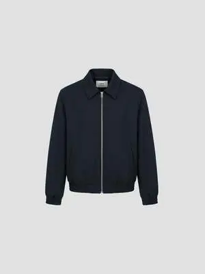 AMI Paris Zip Pocket Cotton Blazer - Black