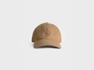 JW Anderson Baseball Cap With Calf Leather Trim - Beige