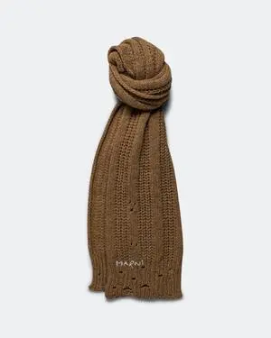 Marni Knit Scarf For Spring/summer 2026 - Caramel