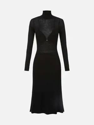 Elisabetta Franchi Zip-up Knit Dress - Black