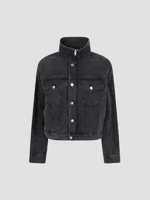 Alexander Wang Track Jacket With Embossed Logo And Stand Collar