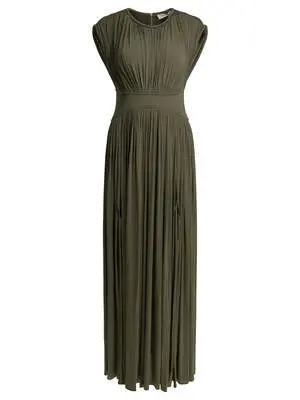 Zimmermann Sleeveless Pleated Maxi Dress - Green