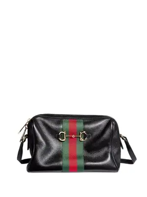 Gucci Horsebit Web Crossbody Bag - Black