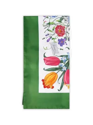 Gucci Printed Silk Foulard - Green
