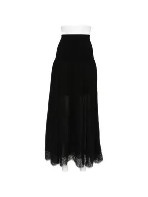 Zimmermann Valiant Lace Maxi Skirt - Black