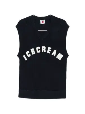 ICECREAM Wool Blend Vest - Blue