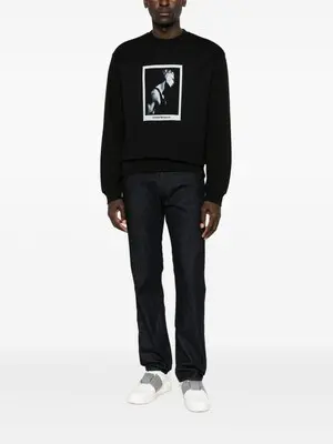 Emporio Armani Printed Cotton Sweatshirt