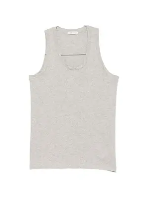 THE ROW Elana Cotton Tank Top - Grey