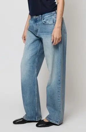 EB DENIM Shifter Bowed Wide Leg Jeans