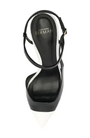 ALEXANDRE BIRMAN Tita Wrap Leather Cap Toe Slingback Pump
