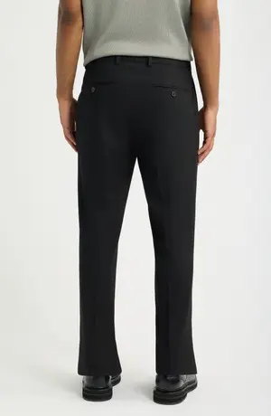 OPEN EDIT Skinny Fit Pleated Suit Pants - Black