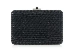 Judith Leiber Slim Slide Clutch Silver Jet