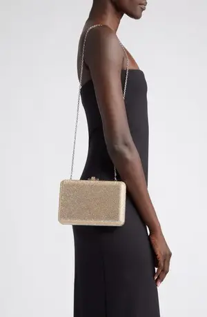 Judith Leiber Slim Slide Clutch - Silver Prosecco