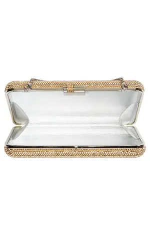 Judith Leiber Slim Slide Clutch - Silver Prosecco
