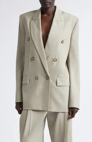 Stella McCartney Double Breasted Wool Boyfriend Blazer