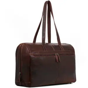 JACK GEORGES Voyager Uptown Duffle Tote Bag In Hand-stained Buffalo Leather