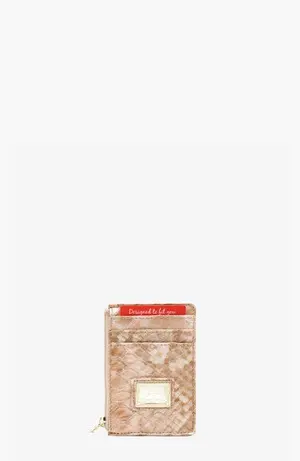 CAVALINHO Gallop Patent Leather Slim Card Holder 573 - Beige