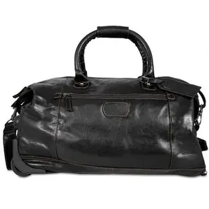 JACK GEORGES Voyager Wheeled Duffle Bag - Black