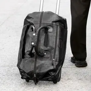 JACK GEORGES Voyager Wheeled Duffle Bag - Black