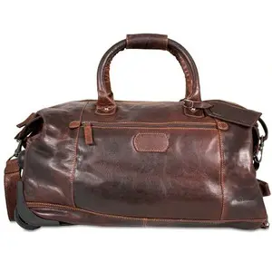 JACK GEORGES Voyager Wheeled Duffle Bag - Brown