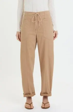DAZE Villa Drawstring Pants - Latte