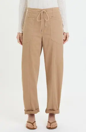 DAZE Villa Drawstring Pants - Latte