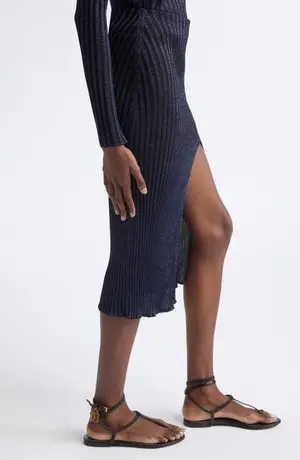 Missoni Metallic Rib Midi Skirt