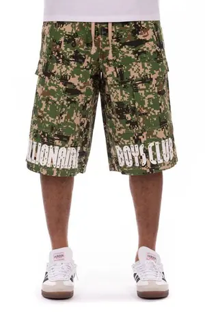 BILLIONAIRE BOYS CLUB Camo Cargo Shorts - Sesame