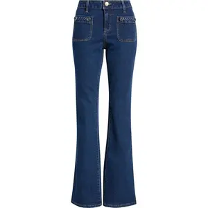 1822 Denim Braided Patch Pocket Bootcut Jeans
