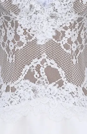 House Of Cb Nyra Lace & Satin Halter Mini Dress