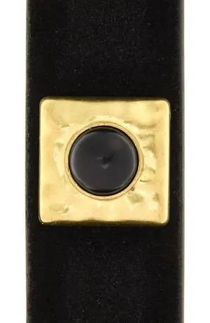 Treasure & Bond Dolly Stone Detail Leather Belt - Black