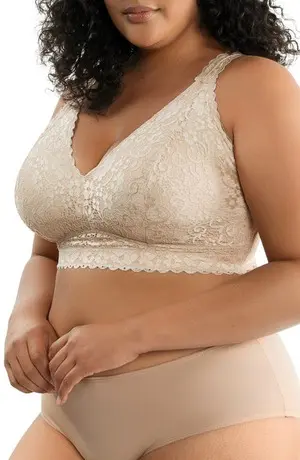 Parfait Adriana Wire-free Full Bust Supportive Bralette - Bare