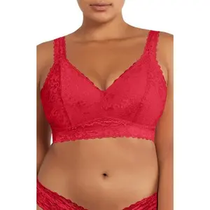 Parfait Adriana Wire-free Lace Bralette - Racing Red