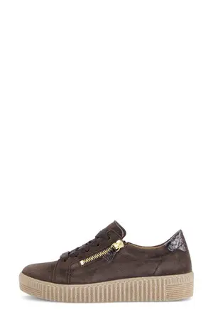 Gabor Diana Platform Sneakers With Side Zips