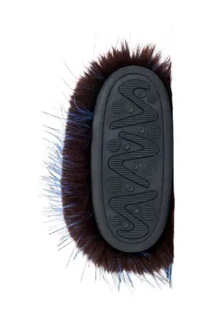 AZALEA WANG Faux Fur Boots - Blue Multi