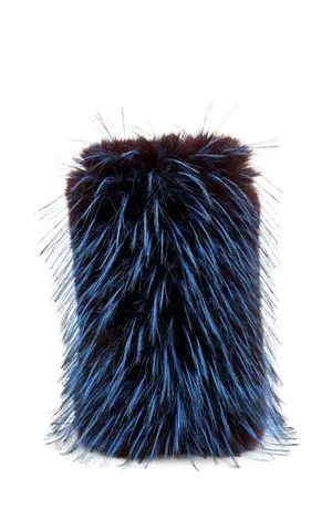 AZALEA WANG Faux Fur Boots - Blue Multi