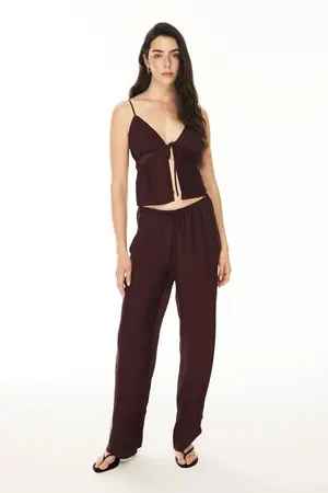 HOUSE OF SILK Rosalia Camisole Set - Burgundy