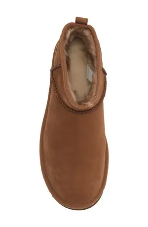 UGG Classic Ultra Mini Nubuck Bootie - Dark Chestnut