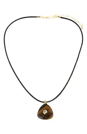 PANACEA Tiger's Eye Pendant Cord Necklace
