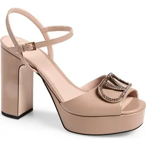 Valentino Garavani Rhinestone Vlogo Platform Sandal - Rose