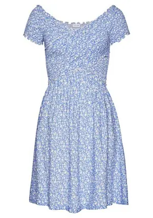 LASCANA Smocked Pattern Dress