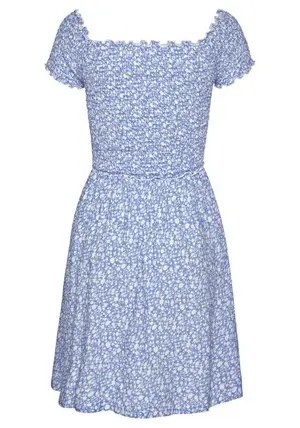 LASCANA Smocked Pattern Dress