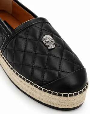 Philipp Plein Matelassé Skull Espadrilles