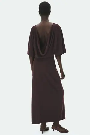 H&M Cowl-back Jersey Maxi Dress