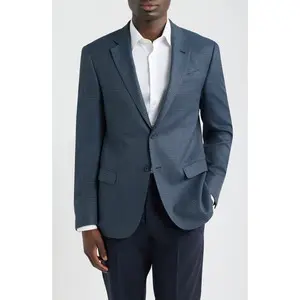 Emporio Armani Virgin Wool Blend Sport Coat - Blue Grey