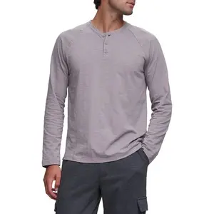 Barefoot Dreams Slub Jersey Henley - Pewter