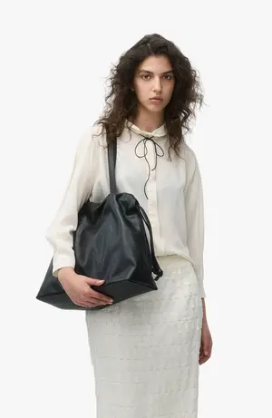 LEMIZ Asisi Large Leather Carryall Tote