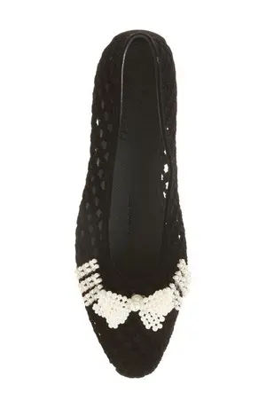 HEAVENLY JELLY Embellished Perforated Ballet Flats